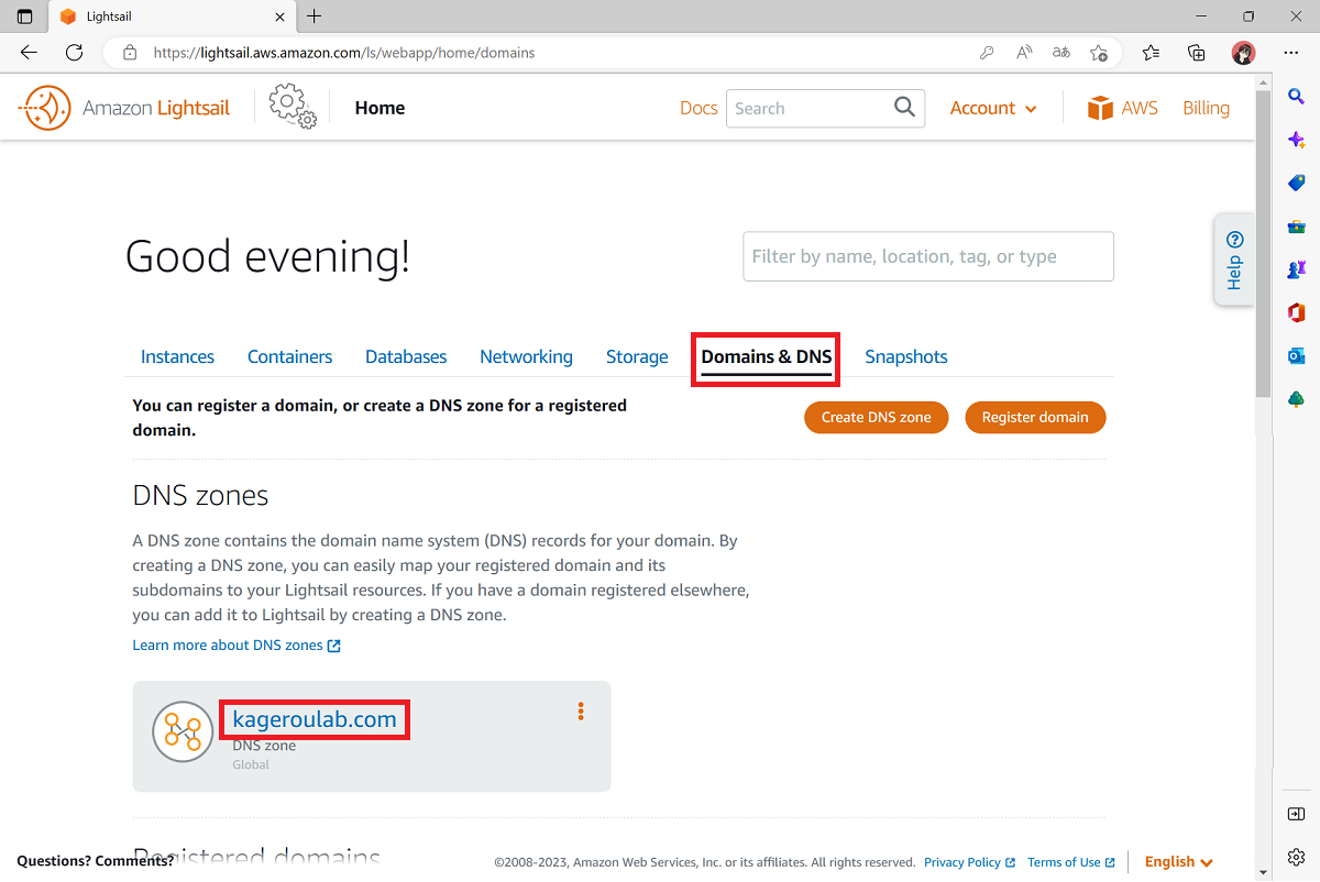AWS LightsailでWordPress起動 (3:Lightsail用CDN設定、SSL設定、Route53設定変更) – KagerouLab